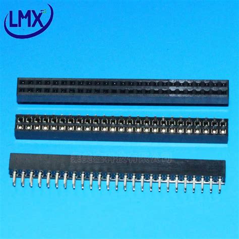 20pcs 50 Pin 20mm Double Row Straight Female 225pin Header Connector Strip For Arduino High