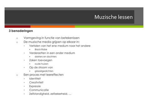 Ppt Muzische Vorming Les 7 Powerpoint Presentation Free Download