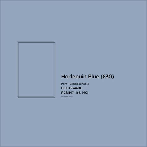 Benjamin Moore Harlequin Blue 830 Paint Color Codes Similar Paints And Colors