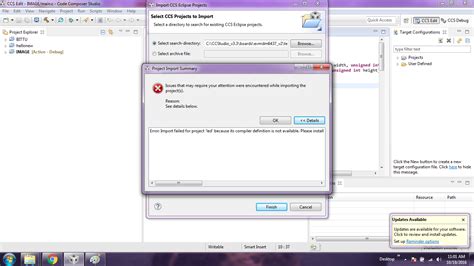 Importiing From CCSv To CCS Processors Forum Processors TI E E Support Forums