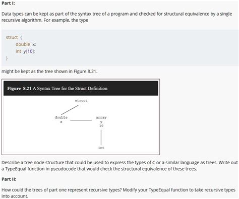 Part I Data Types Can Be Kept As Part Of The Syntax Tree Of A Program