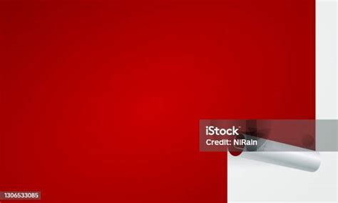 용지 걸기 벡터 그림입니다 벽지는 흰색 벽에 걸려 용지 배경을 스크롤합니다 카피 스페이스와 배경 화면 롤 배경 껍질을 벗기는 재료 종이에 대한 스톡 벡터 아트 및 기타