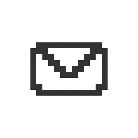 Unread Message Pixelated Ui Icon Text Messaging Service Email