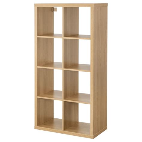 Kallax Cube Storage Unit Oak Effect 77x147 Cm Ikea Shelving Unit Kallax Shelf Unit
