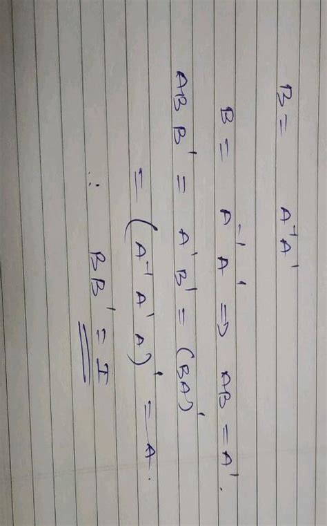 51 If A Is An 3x3 Non Singular Matrix Such That Aa Aa And B Aa