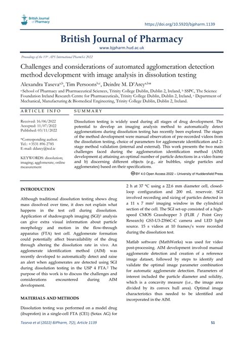 Pdf Challenges And Considerations Of Automated Agglomeration Detection Method Development With