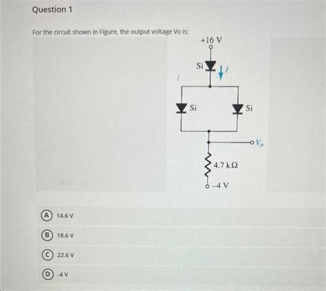 Solved For The Circuit Shown In Figure The Output Voltage Chegg