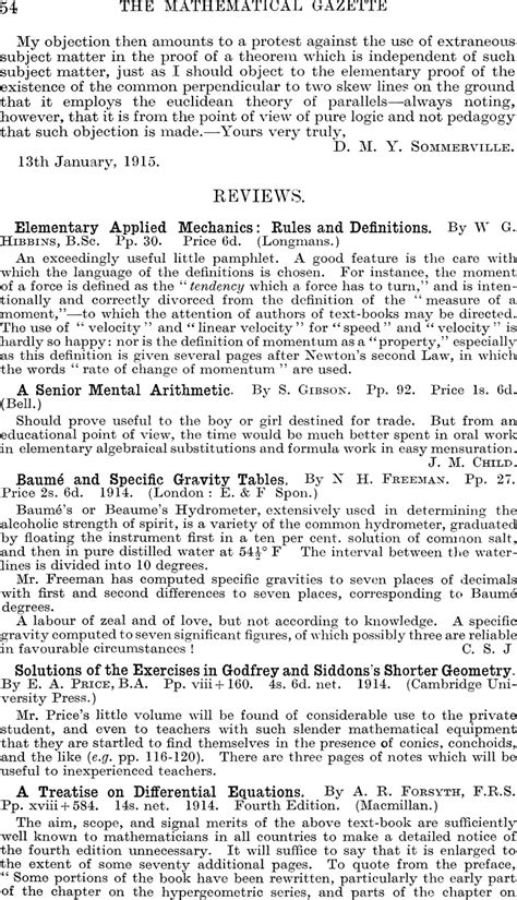 Baumé And Specific Gravity Tables By N H Freeman Pp 27 Price 2s 6d 1914 London E And F