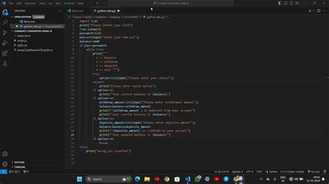 Video Manasa Rupa Akurathi On Linkedin Task 1 Atm Interface Using Python Of Octanet Virtual
