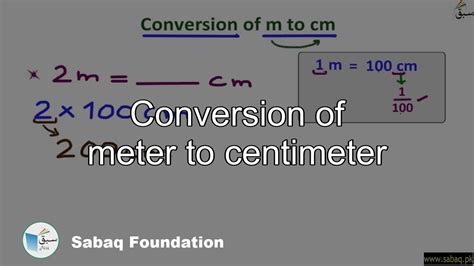difference between meter and centimeter