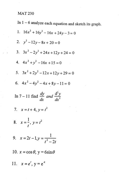Solved In 1 6 Analyze Each Equation And Sketch Its Graph 1