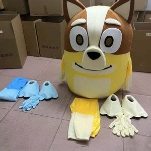 Bluey Bingo Mascot Costume Blue Heeler Mascot Costume Fancy Dress