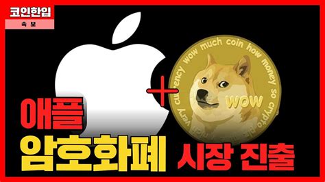 도지코인초특급호재 아이폰 쓰는 분 필수로 보세요 애플 암호화폐 시장 진출한답니다 이제 한국에서 애플페이 사용 가능한