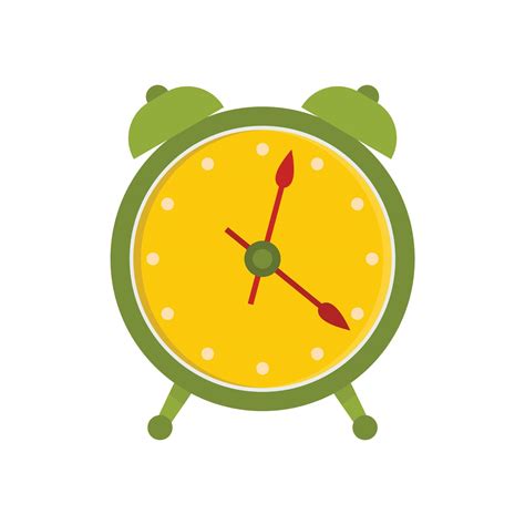 Alarm Clock Icon Flat Style 14454719 Vector Art At Vecteezy