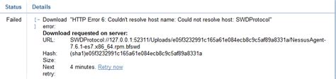 Error 6 Couldnt Resolve Host Name Swdprotocol Swd Bigfix Forum