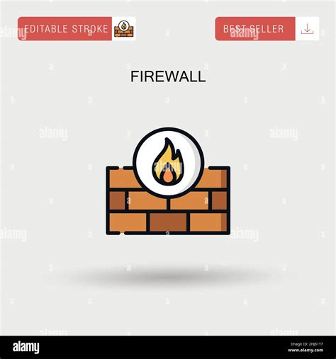 Firewall Simple Vector Icon Stock Vector Image Art Alamy