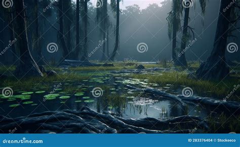 Photorealistic Swamp Design With Unreal Engine 5 Stock Illustration Illustration Of Engine