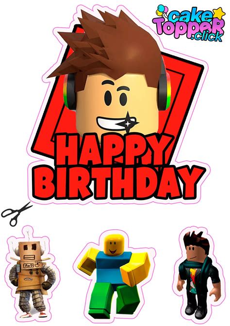 Roblox Custom Player Happy Birthday Edible Cake Topper Image Sheet My Xxx Hot Girl