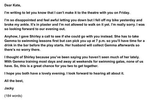 Semi Formal Letter Format