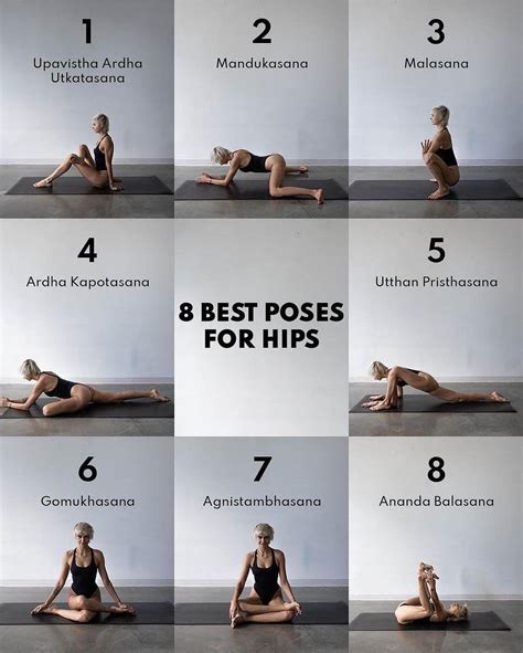 8 Best Poses For Hips By Alliealina Hip Opening Yoga Yoga Poses