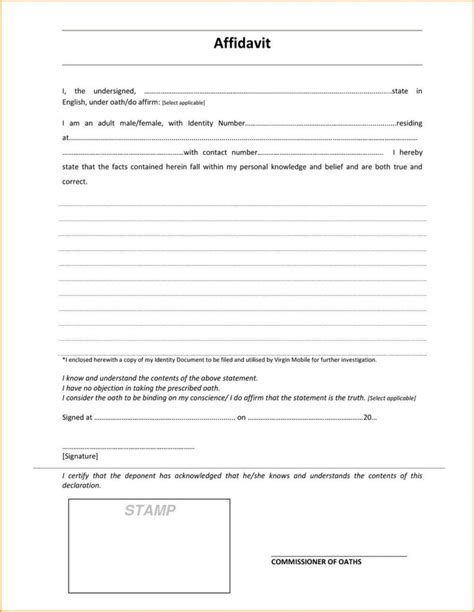 Affidavit Template Nsw Supreme Court AffidavitForm Net