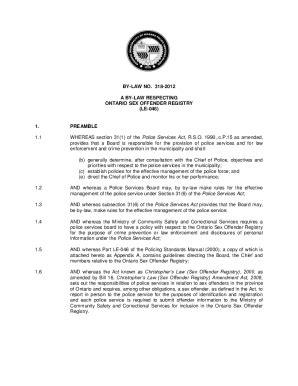 Fillable Online ONTARIO SEX OFFENDER REGISTRY Fax Email Print PdfFiller