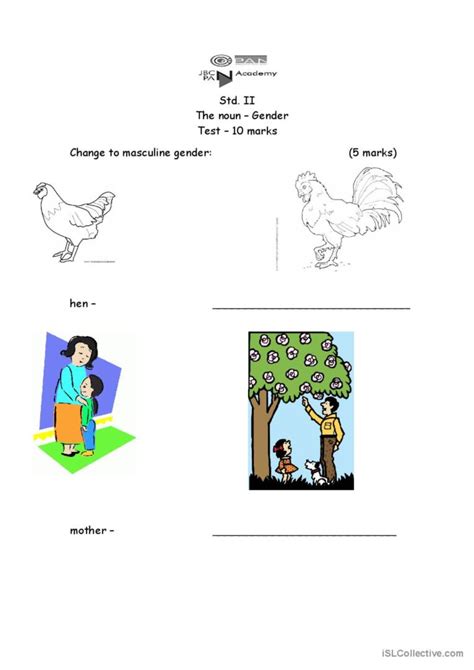 Gender English Esl Worksheets Pdf And Doc
