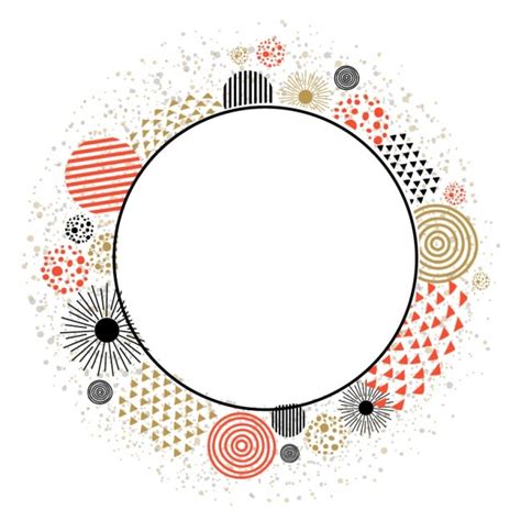 Premium Vector Round Background With Geometric Decoration Premium Vector Round Background With Geometric Decoration