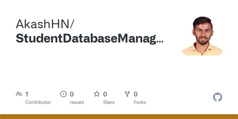 Github Akashhn Studentdatabasemanagementsystem