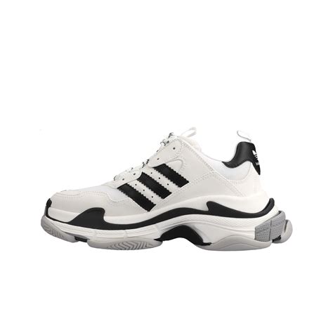 발렌시아가 X 아디다스 트리플 S 스니커즈 화이트 블랙 Balenciaga Kream