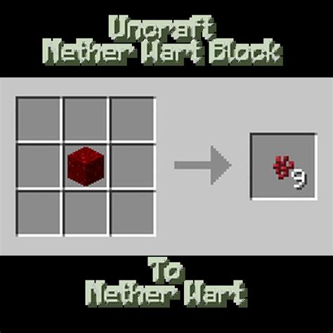 Uncraft Nether Wart Block To Nether Wart Minecraft Data Pack