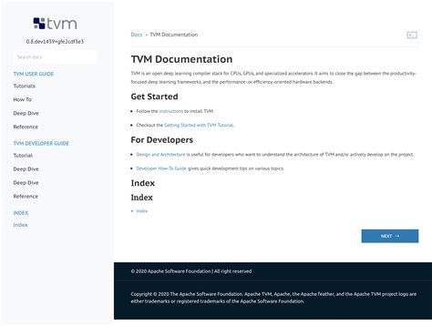Rfc Tvm Documentation Refactor Pre Rfc Apache Tvm Discuss