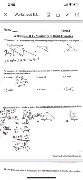 Solved 348 х Worksheet 81 Name Period Worksheet 81