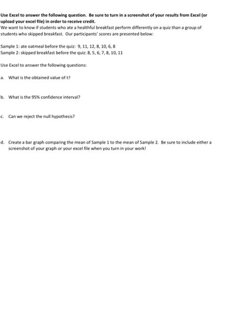 Solved Use Excel To Answer The Following Question Be Sure
