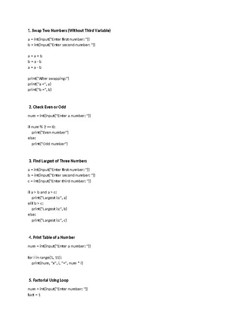 Python Practical Questions Swap Check And Calculate Cs101 Studocu