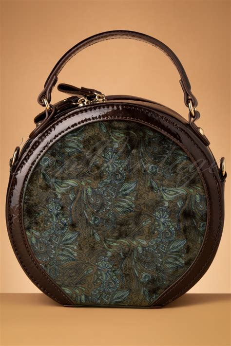 Ruby Shoo Alberta Floral Round Handbag Années 50 En Bronze Acheter Chez Topvintage
