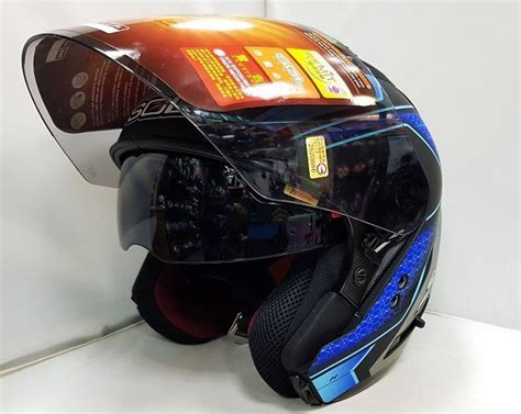 頭等大事安全帽 Sol So 7 So7 星際 消光黑藍 3 4罩 雙d扣 雙鏡片 Led燈 全可拆內襯送獨家好禮 免運 Yahoo奇摩拍賣