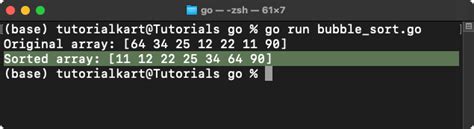 Golang Bubble Sort