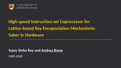 [ppt] High Speed Instruction Set Coprocessor For Lattice Based Key