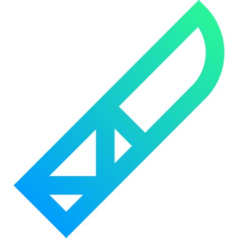 Knife Super Basic Straight Gradient Icon