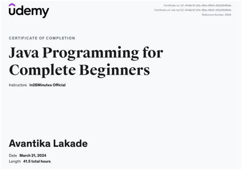 Avantika Lakade On Linkedin Javaprogramming Certification