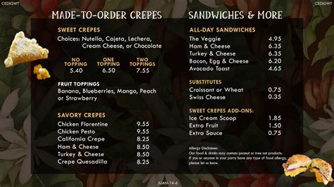 Bean Tree Cafe Menu Jesenia Robinette