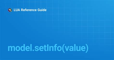 Tinfovalue Lua Reference Guide