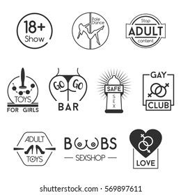 Sex Adult Xxx Badges Black Vector Stock Vector Royalty Free 569897611 Shutterstock