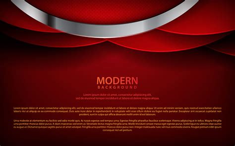 Red Overlap Dimension Background Modern Overlap Layer Design With Metallic Concept Stock
