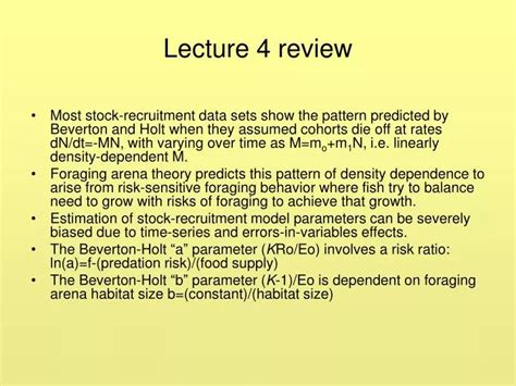 Ppt Lecture 4 Review Powerpoint Presentation Free Download Id1032248