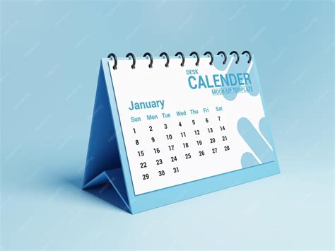 Premium Psd Desk Calendar Mockup Psd