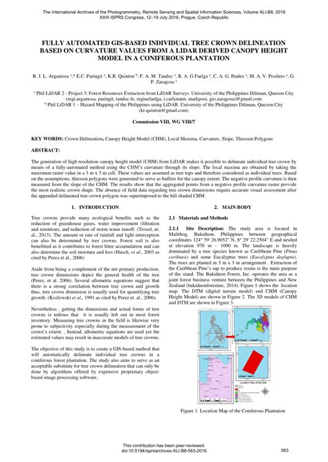 Pdf Fully Automated Gis Based Individual Tree Crown Delineation Based On Curvature Values From