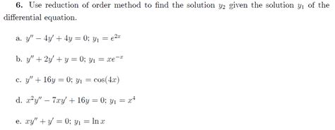 solved use reduction of order method to find the solution