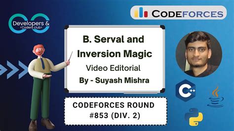 b serval and inversion magic codeforces round 853 div 2